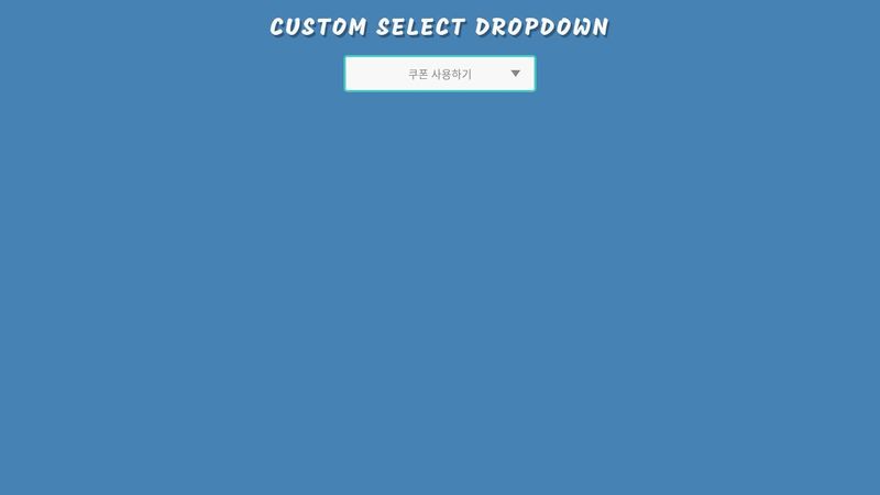 Vue Custom Select Box Dropdown