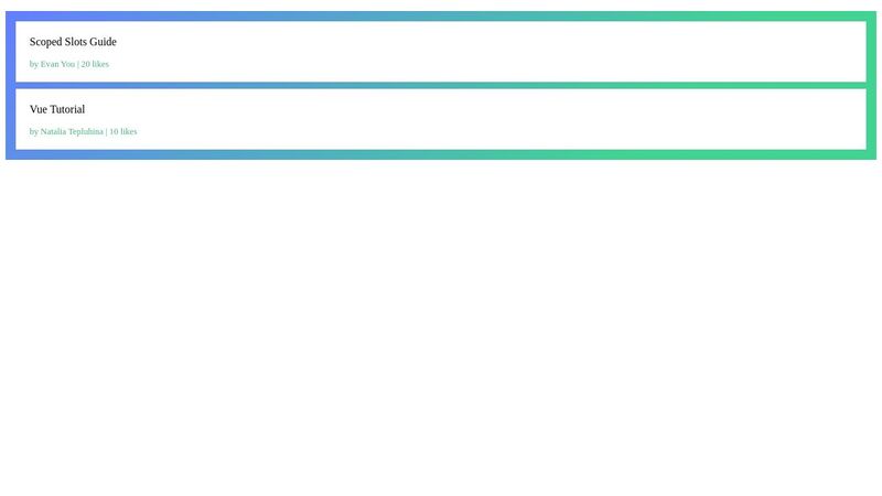 vue-scope slot when object