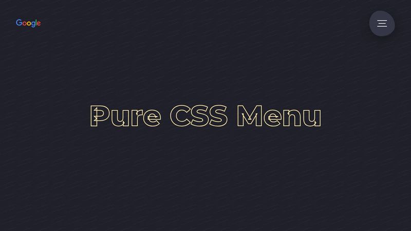 Pure CSS Menu - #13