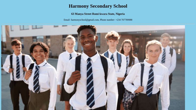Task 3a-Secondary School landing page