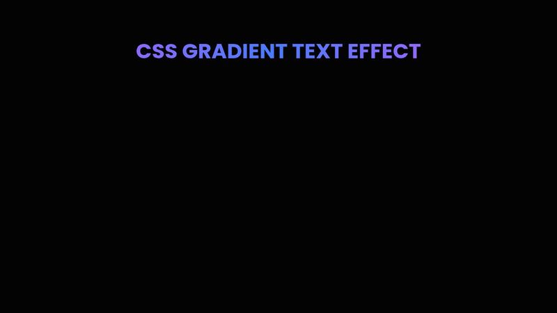 Gradient Text Animation in CSS