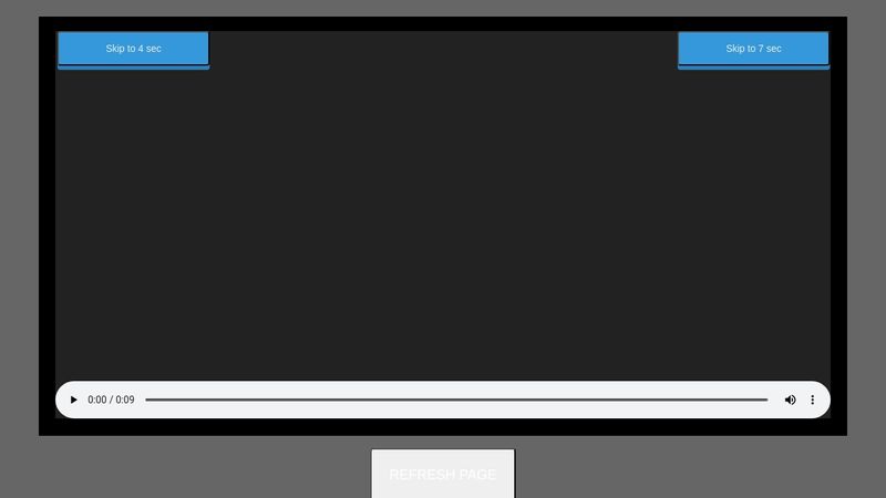 Responsive Time Skip Overlay Video