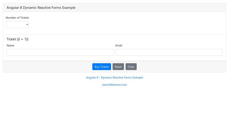 Dynamic Form Angular 9