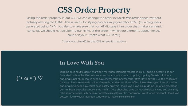 CSS Order Property