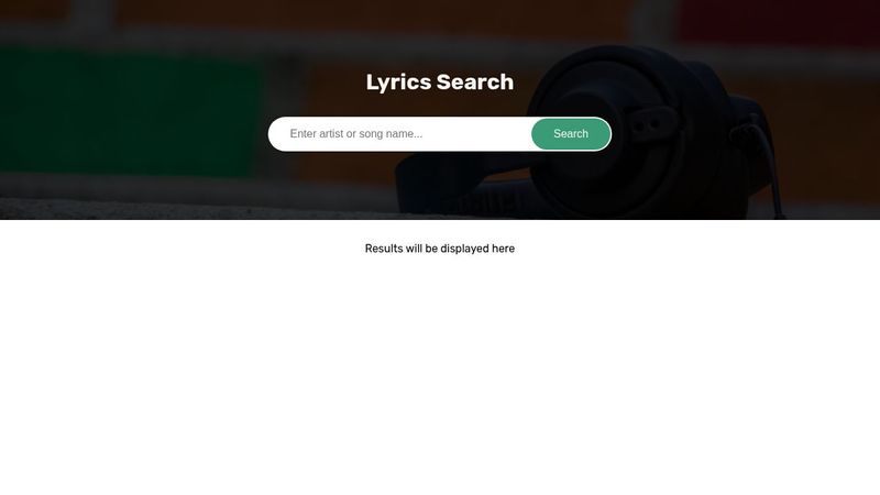CodePen - Lyrics Search App