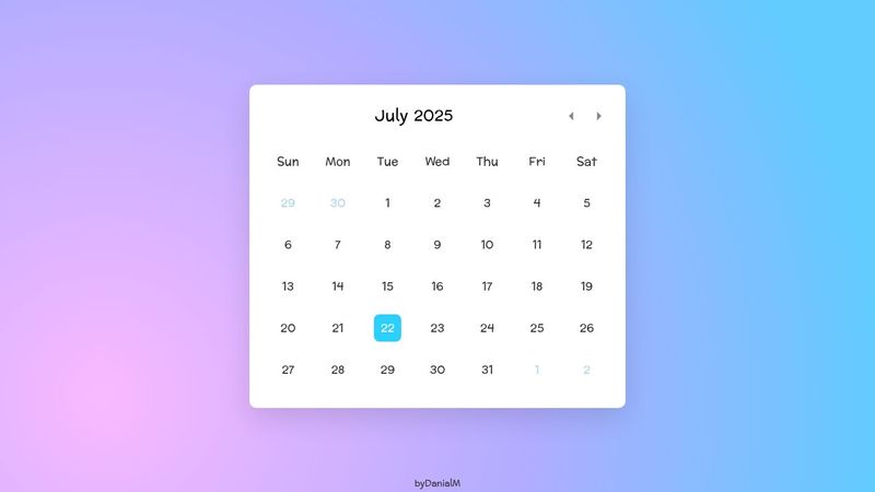 Html Css And Js Calender 9377