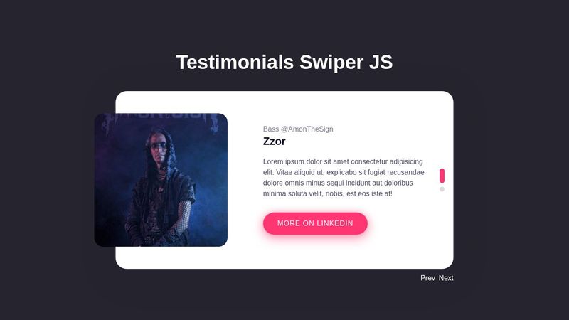Slider #swiper.js - Testimonials