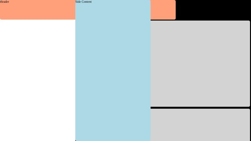 Fixed Header & Sidebar