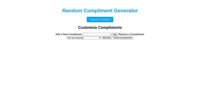 Random Compliment Generator
