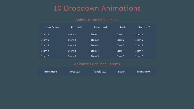Dropdown Animations With Css Transforms 3462