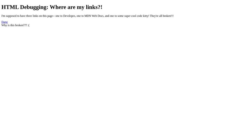 HTML Debugging Exercise 1