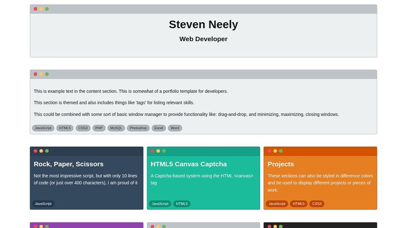 Developer Portfolio Template