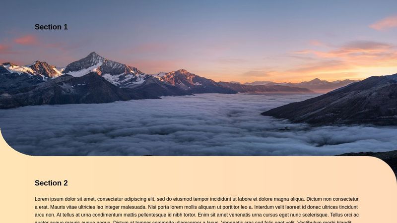 Overlapping sections