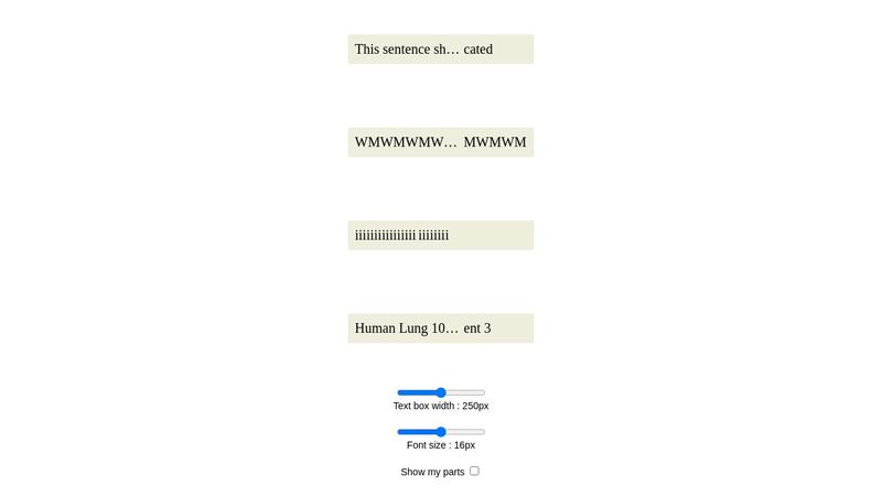CSS-only middle truncation with ellipsis
