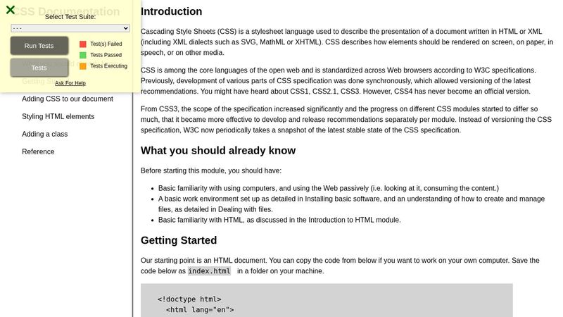 documentation page(fcc)