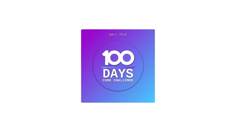 100 Days CSS