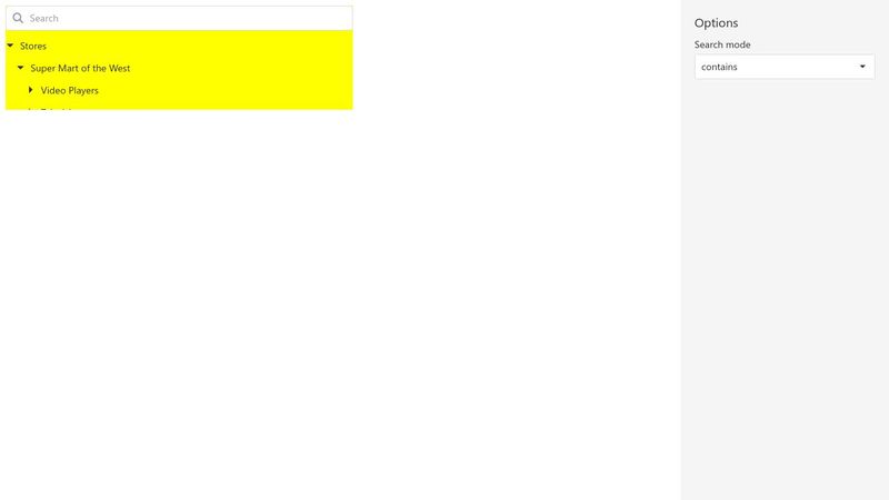 TreeView with Search Bar - DevExtreme Tree View