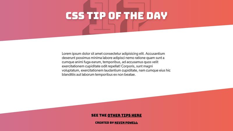 CSS Tip of the Day 17
