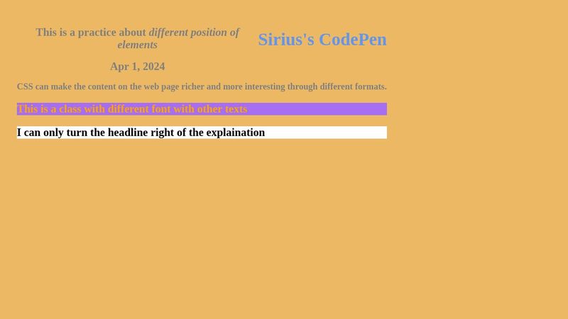 Introduction to CSS (Intro, Section 1)