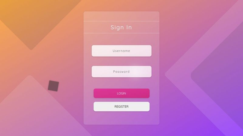 Abstract Login Page w/ Background Animation