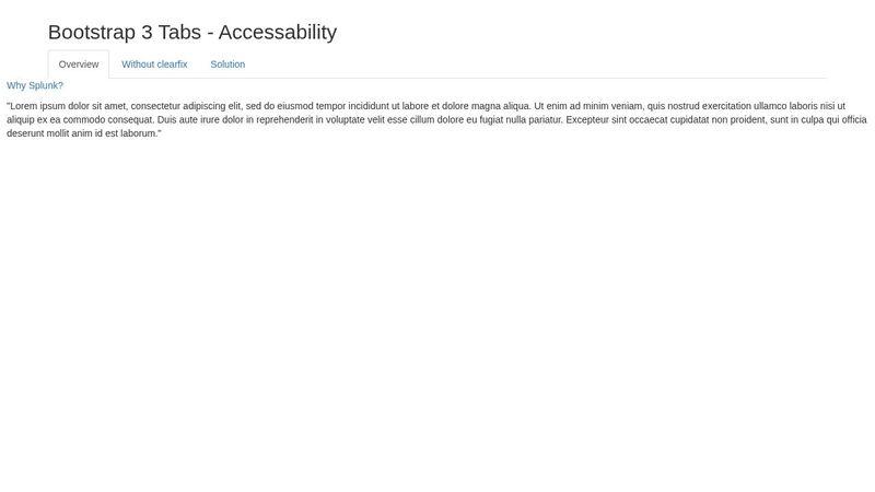 Bootstrap 3 Tabs - Accessability
