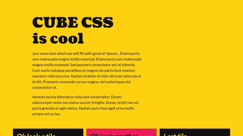 Cube Css Workshop Simple Example 