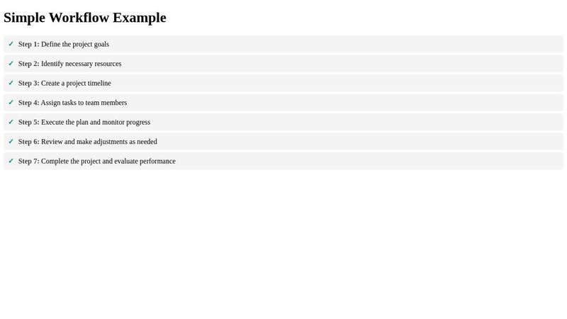 write simple workflow