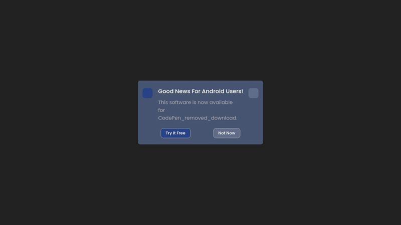 Create Awesome Update Android Message Using Pure CSS