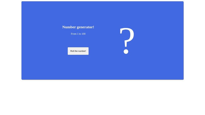 Random number generator JS