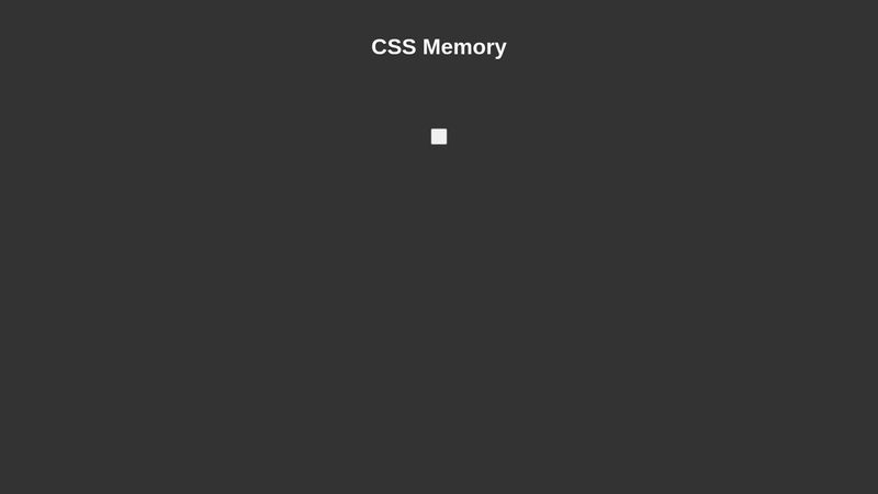 CSS memory game