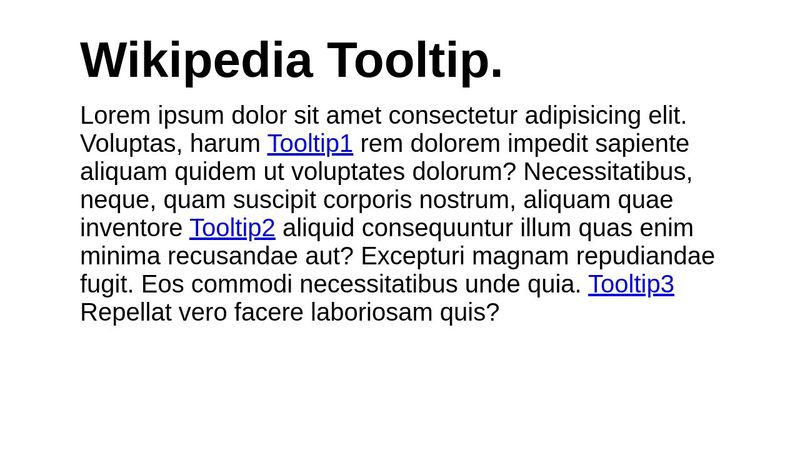 Wiki tooltip