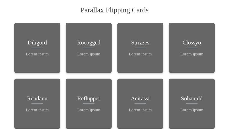 parallax cards