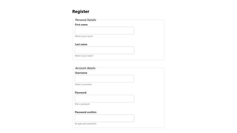 Vue Formulate registration form