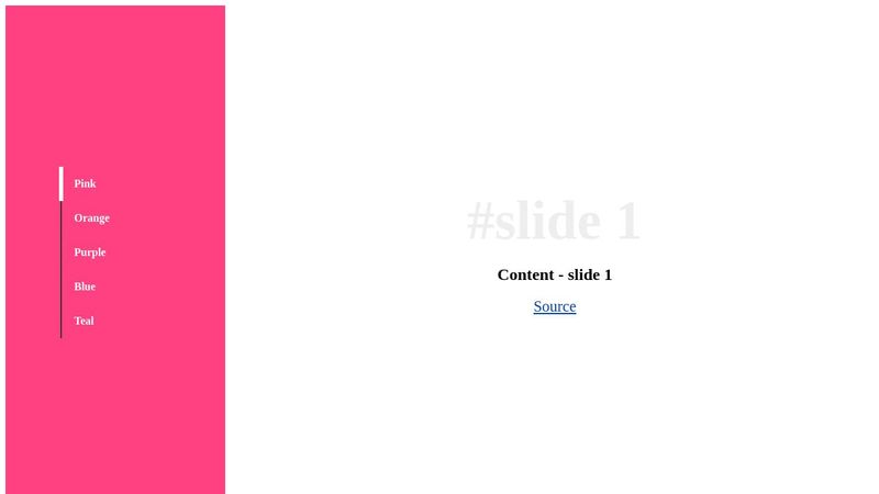 Full page vertical content slider