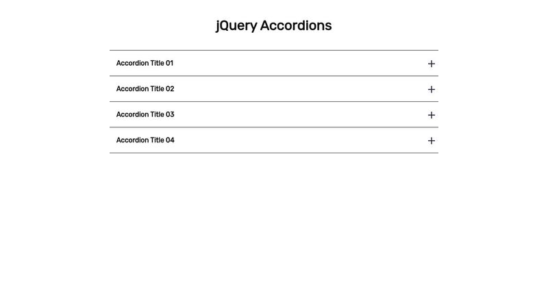jQuery Accordions