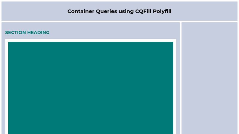 Container Queries with Polyfill and Grid