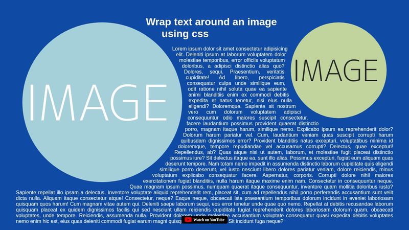 How to wrap text around an image using HTML/CSS