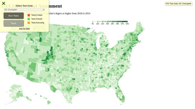 visualize data with a choropleth map freecodecamp