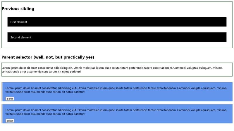 :has – previous sibling selector