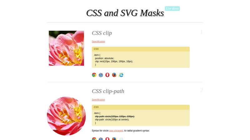 CSS and SVG Masks