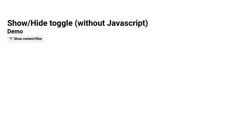 Show/Hide toggle (without JavaScript)