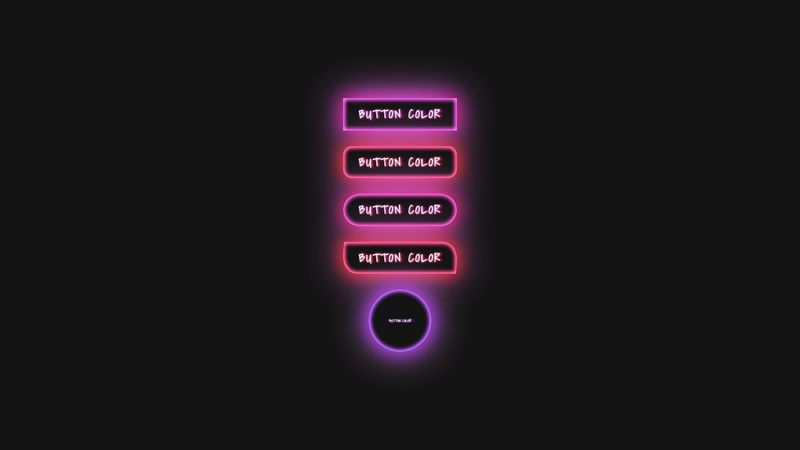 neon color button - css