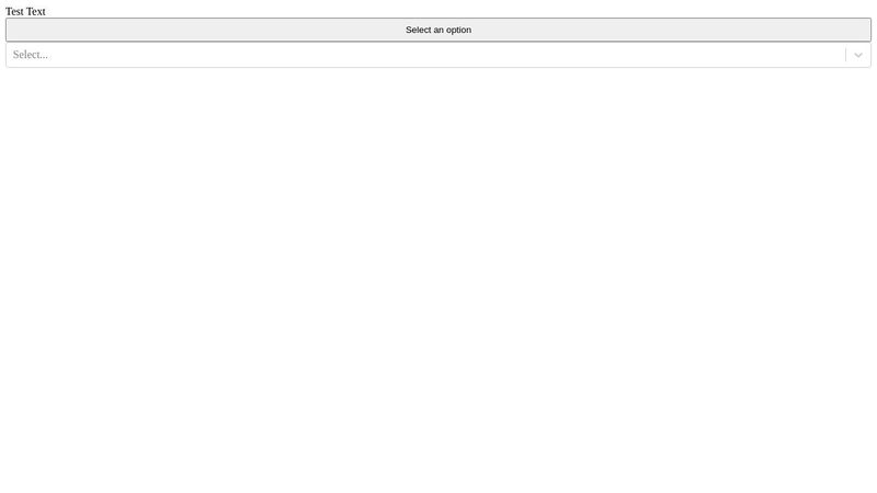 React App with React Select