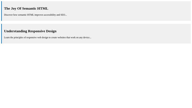 HTML article Tag Tutorial (Semantic Element): Easy Guide for Beginners