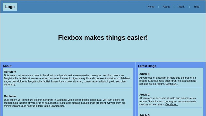 CSS3 Responsive Layout with flexbox