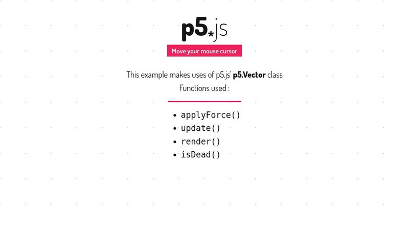 Cursor trails using p5.js / processing