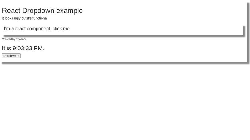 react dropdown button