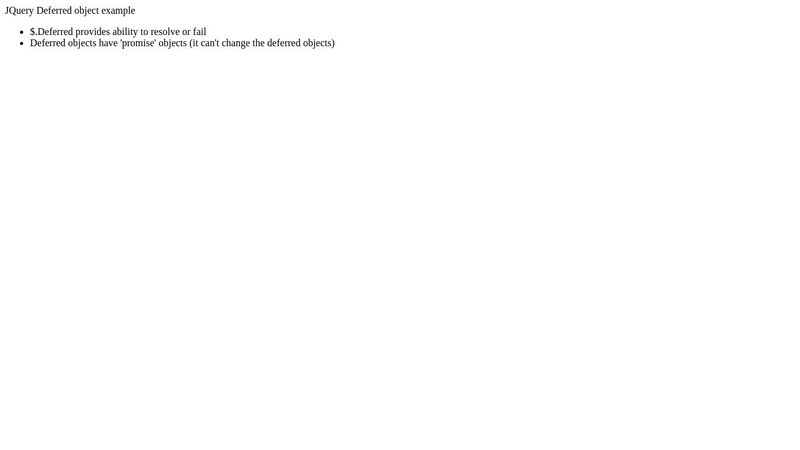 jQuery Deferred object example