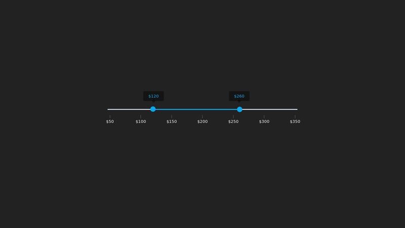 Min Max Range Slider with Tooltips & Scale