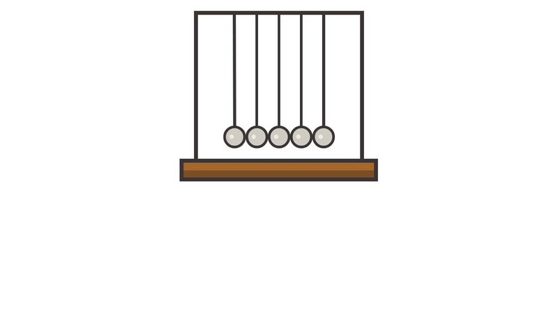 Pure CSS Newton's cradle